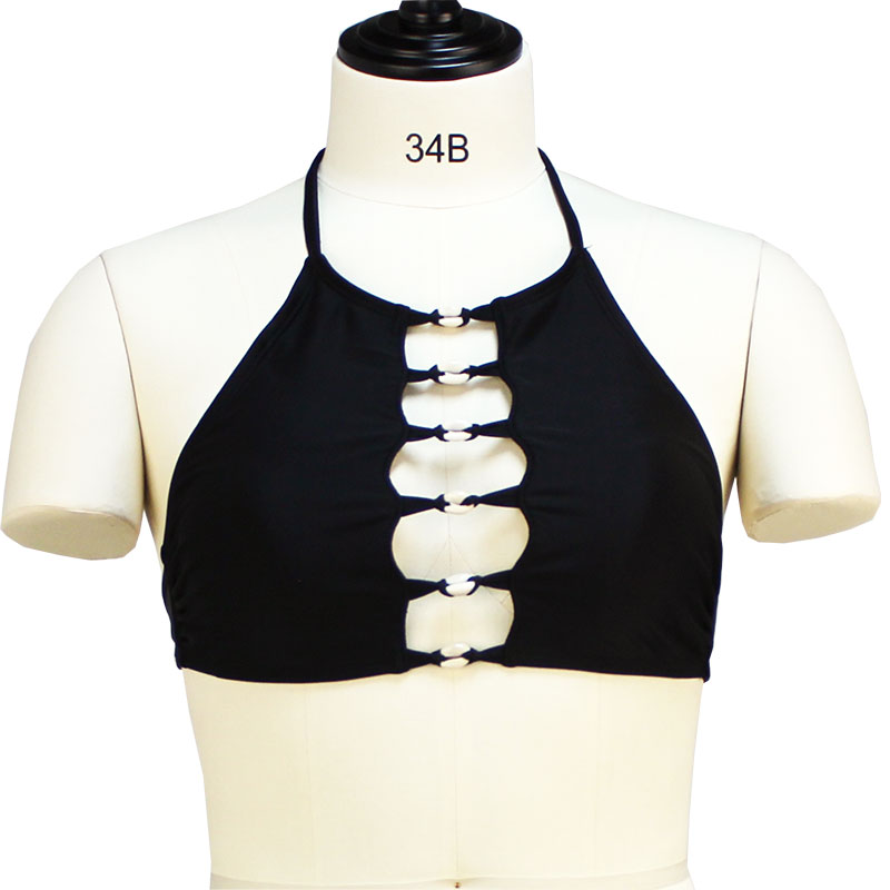 High Quality Hollow Out Bikini Top With Metal Rings Trim Construction ...