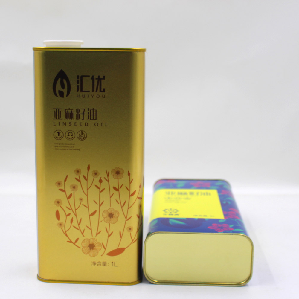 Premium Custom 1L Food Grade Metal Olive Oil Tin Can with Plastic Spou ...