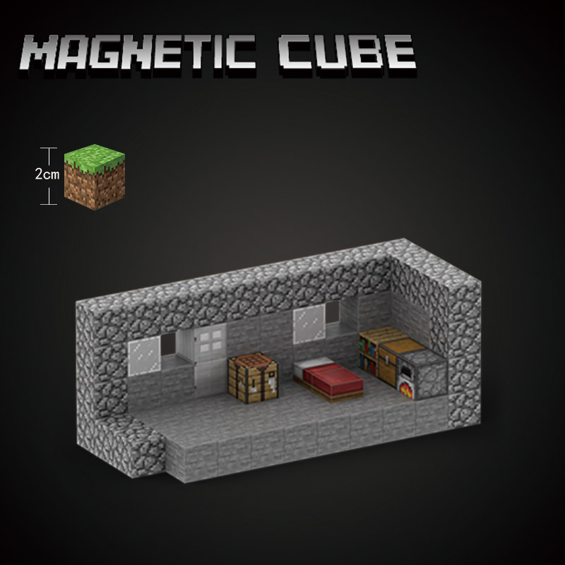 ODM Create Your Own Minecraft Stone House with Our Magnetic Block Set ...