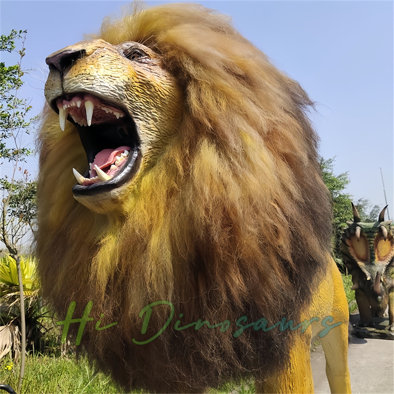 Realistic Life-Size Animatronic Lion for Sale | Hidinosaurs
