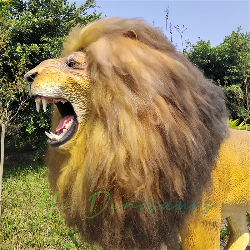 Realistic Life-Size Animatronic Lion for Sale | Hidinosaurs
