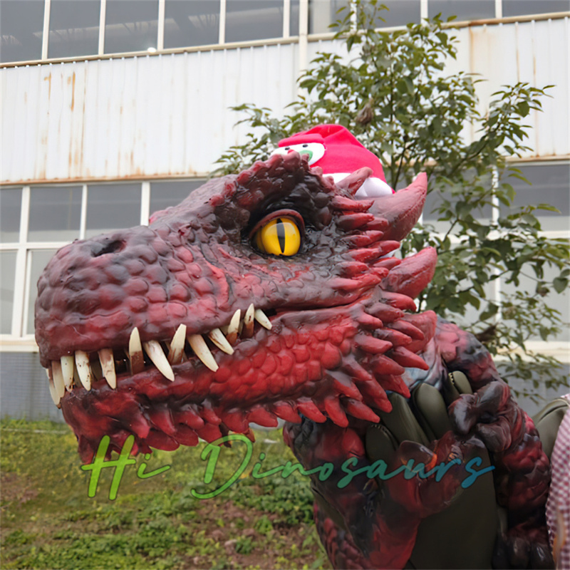Festive Christmas Dragon Arm Puppet | Hidinosaurs