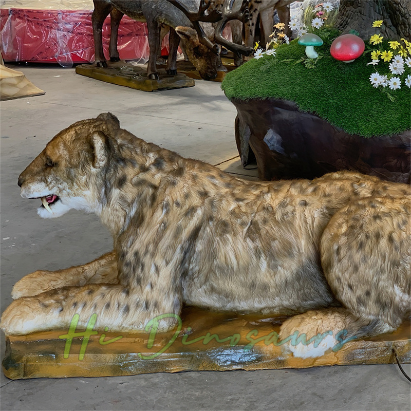 Ice Age Animatronic Saber-Toothed Tiger – Prehistoric Animal Replica ...