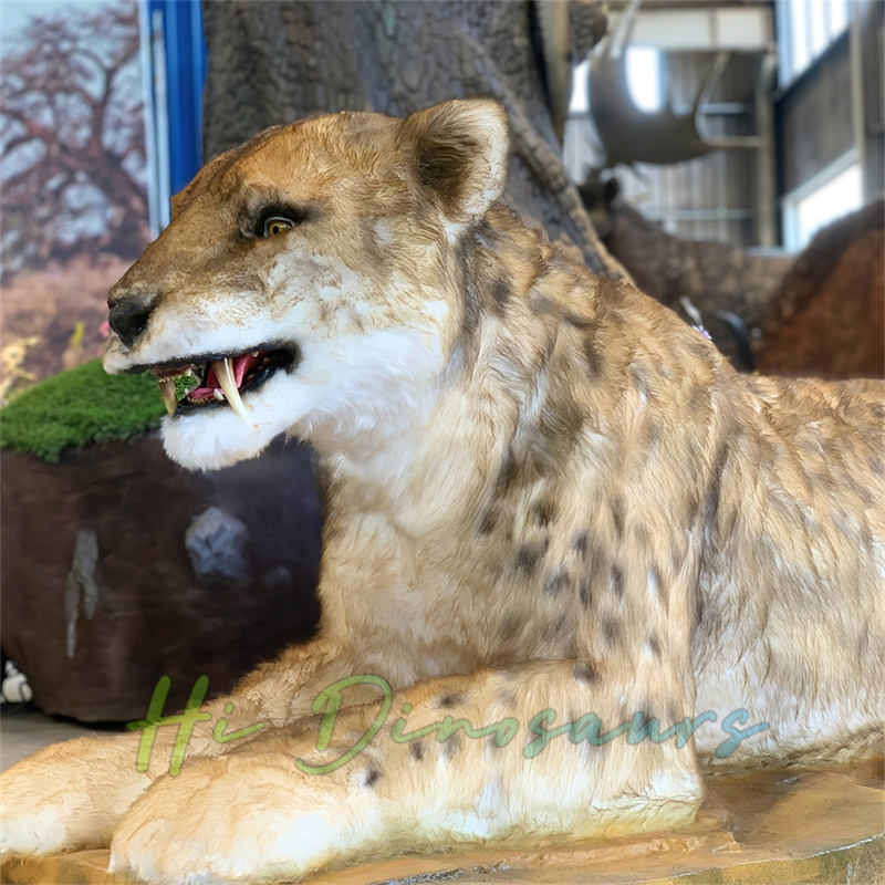 Ice Age Animatronic Saber-Toothed Tiger – Prehistoric Animal Replica ...