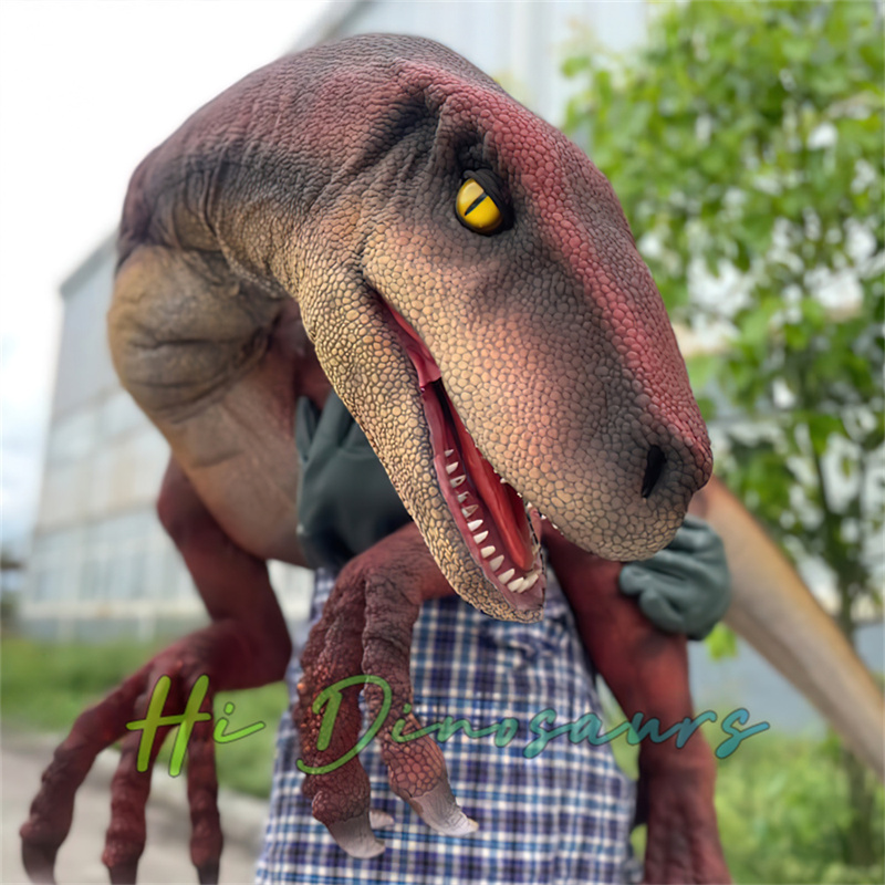 Vibrant Jurassic Raptor Shoulder Puppet for Immersive Experience ...