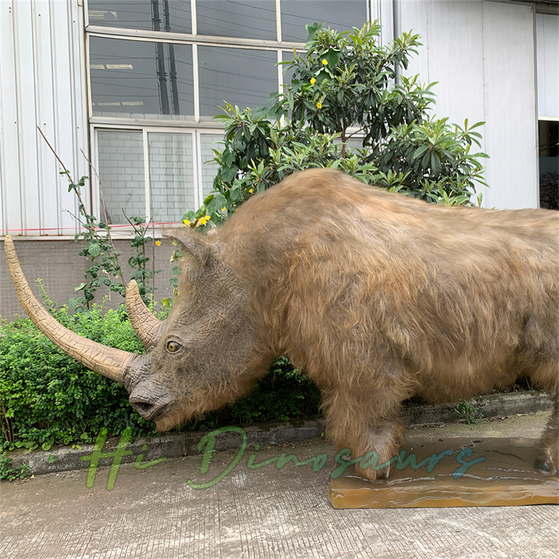 Realistic Animatronic Woolly Rhino - Perfect for Museums & Exhibitions ...