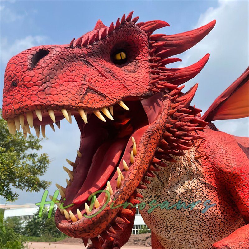 Red Dragon Costume with Leg Visibility | Hidinosaurs