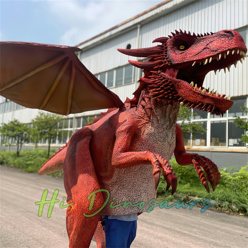 Red Dragon Costume with Leg Visibility | Hidinosaurs