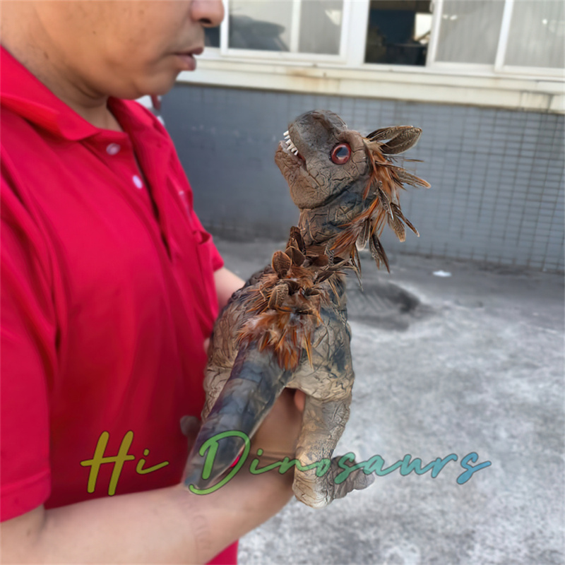 Adorable Feathered Mini T-Rex Puppet | Hidinosaurs