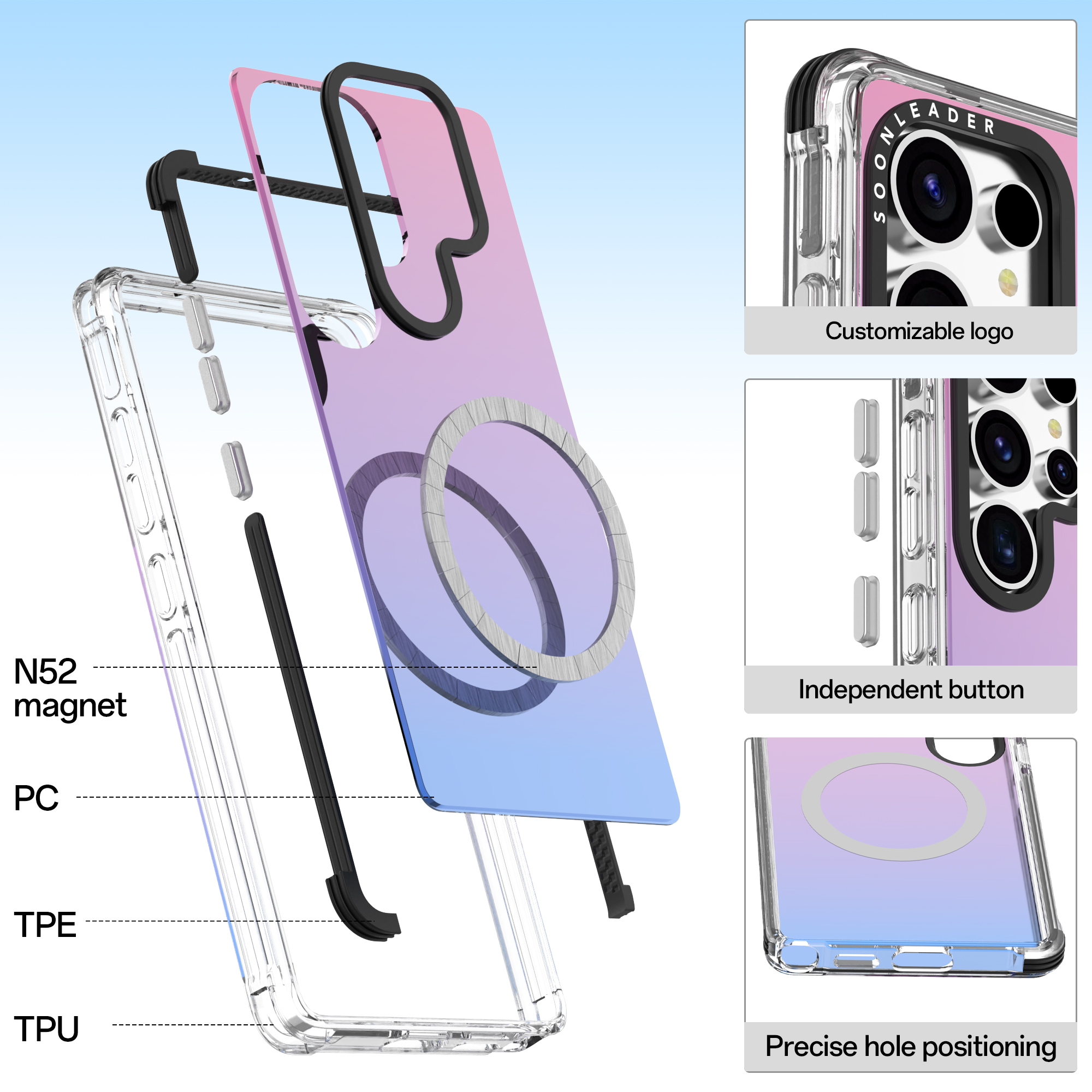 Gradient Shock Resistant Technology Samsung S25 Ultra Protective Case