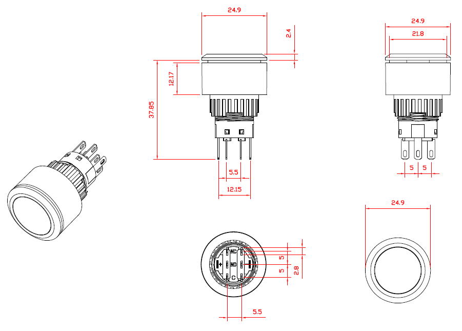 China Plastic Push Button Switches U Series Factory, Manufacturer ...