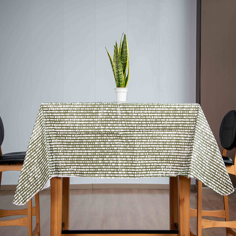 Best Green Striped Tablecloth - Waterproof - Customizable - Full Size ...