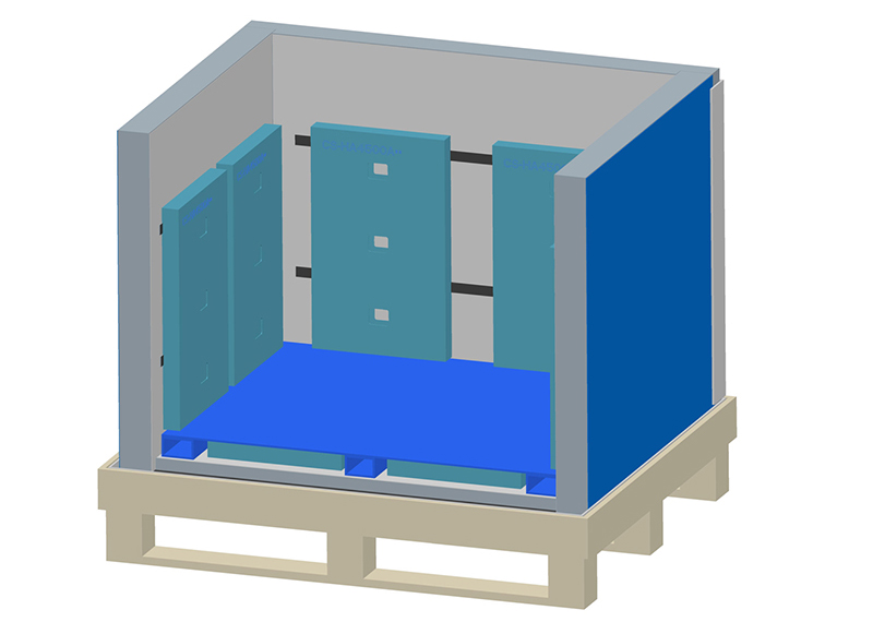 Custom TU series reusable passive temperature controlled pallet shipper ...