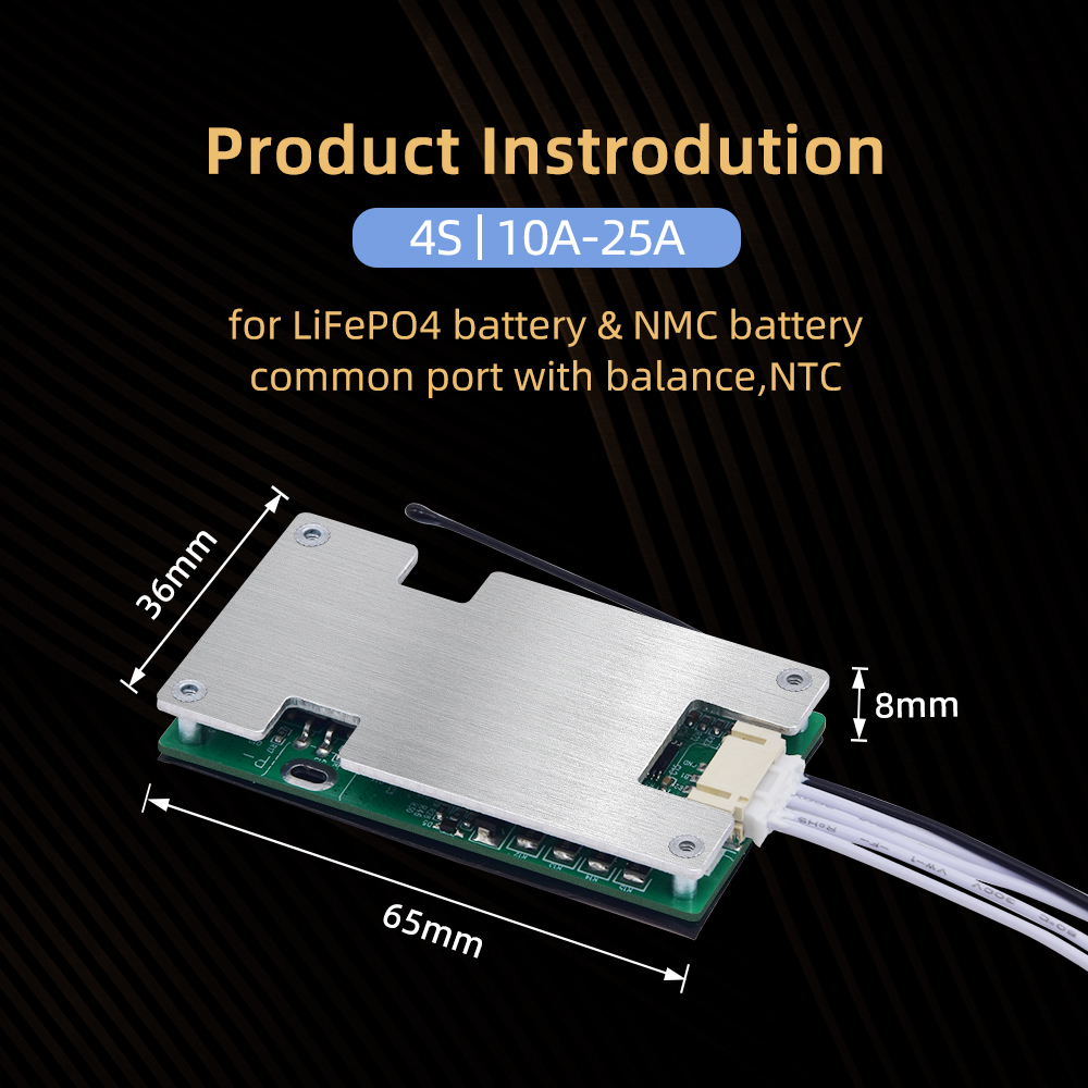 ODM 4S 12V 10A~25A BMS voor LifePO4/NMC-batterijen Leverancier, Fabriek ...