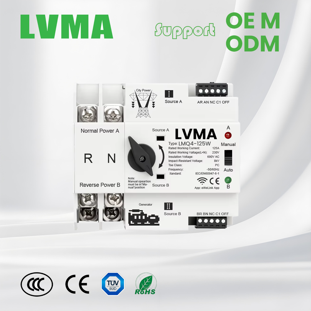 Intelligent Dual Power Automatic transfer switch equipped with Wifi function, opening a new era ...