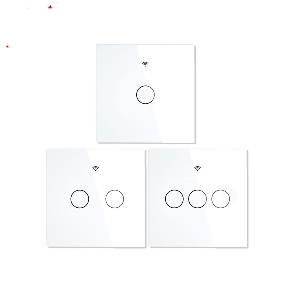China MOES ZigBee Crystal Glass Wall Touch Smart Light Switch with Neutral W Manufacturer ...