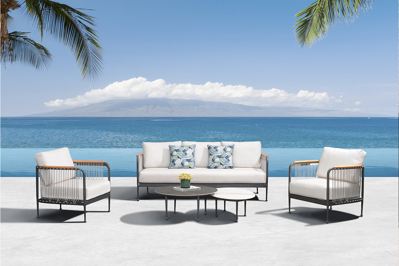 China Augusta sofa, Modern, Alumnium, luxury, Weatherproof, sunroom, patio, Manufacturer ...