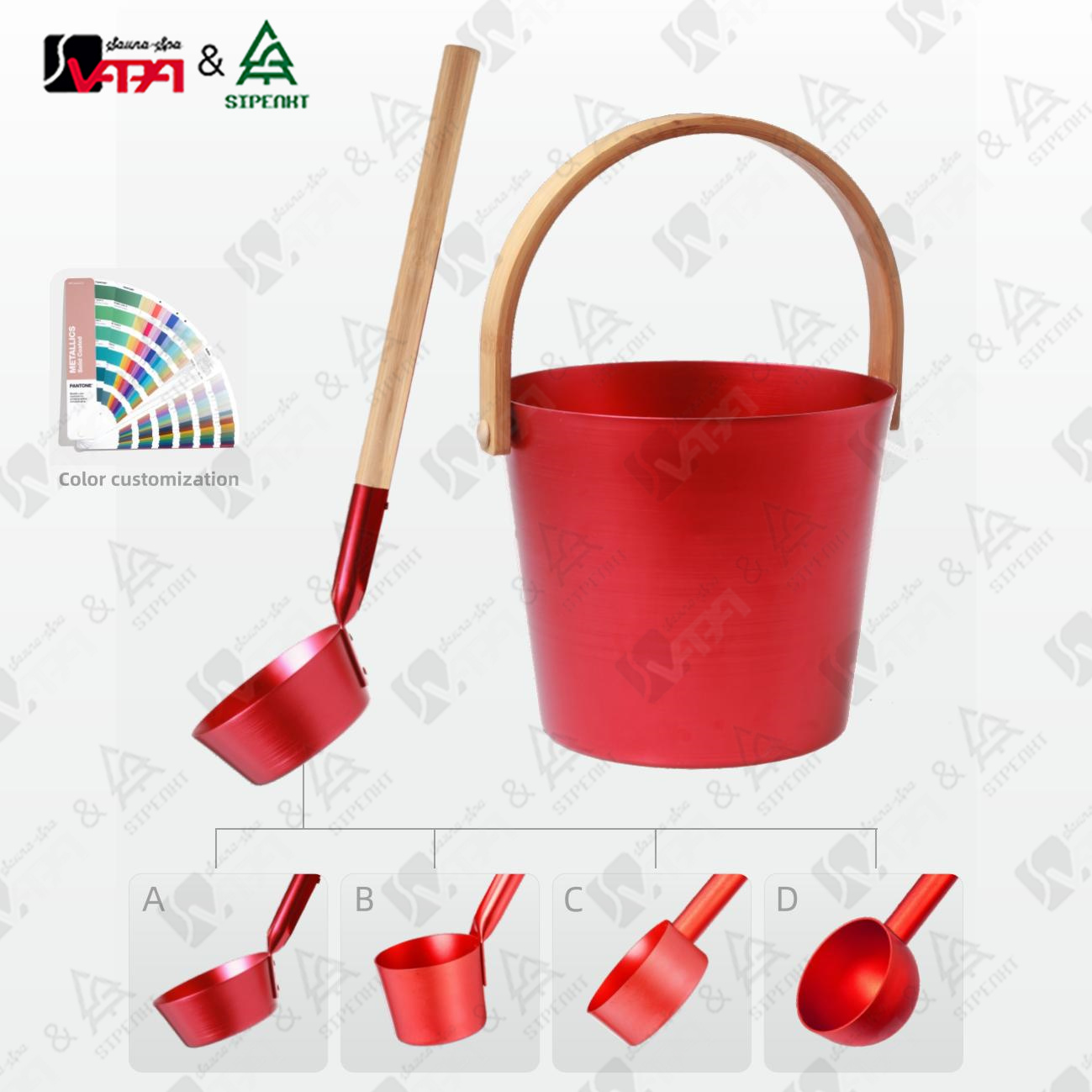 Custom Spa Accessory with MB003 Aluminum Sauna Bucket Ladle ...