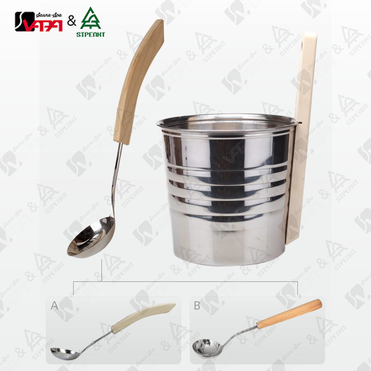 Custom Spa Accessory with MB004 Aluminum Sauna Bucket Ladle ...