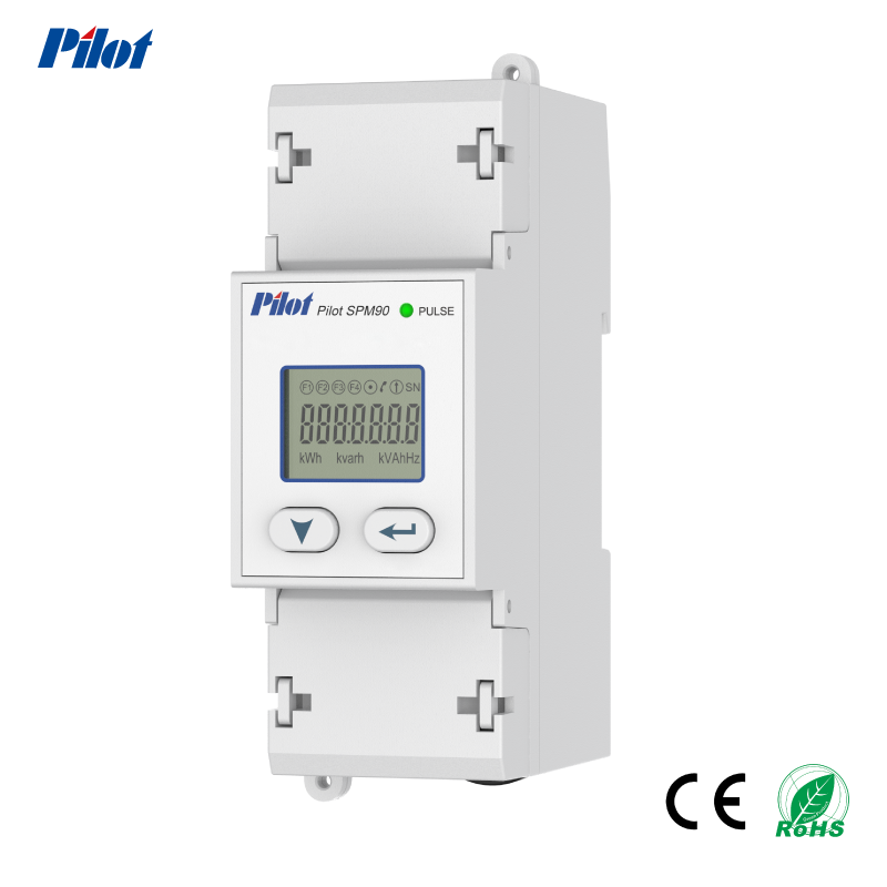 OEM Din-Rail DC Single Phase Energy Meter SPM90 with basic function and pulse output, optional ...